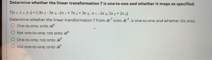 Solved Determine Whether The Linear Transformation Tis
