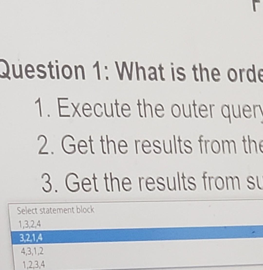 Solved ion 1: What is the order of operations when using | Chegg.com