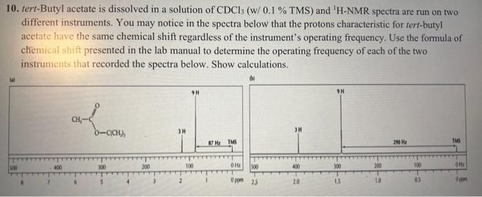 Solved 10. tert-Butyl acetate is dissolved in a solution of | Chegg.com