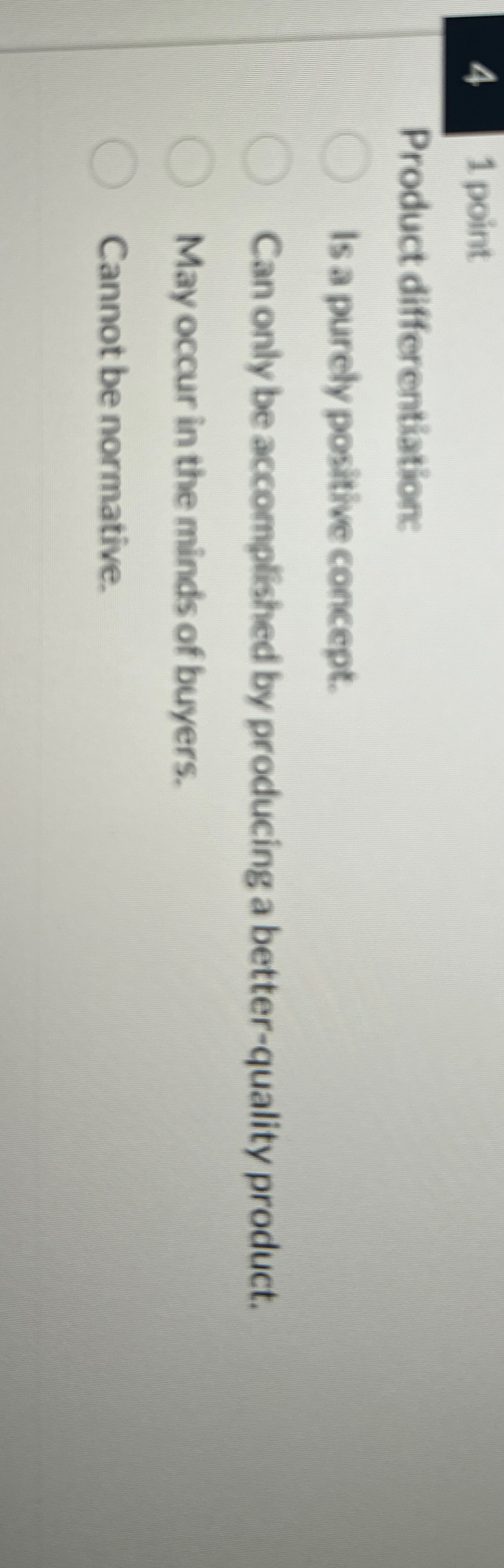 Solved 4 1 ﻿pointProduct differentiation:Is a purely | Chegg.com