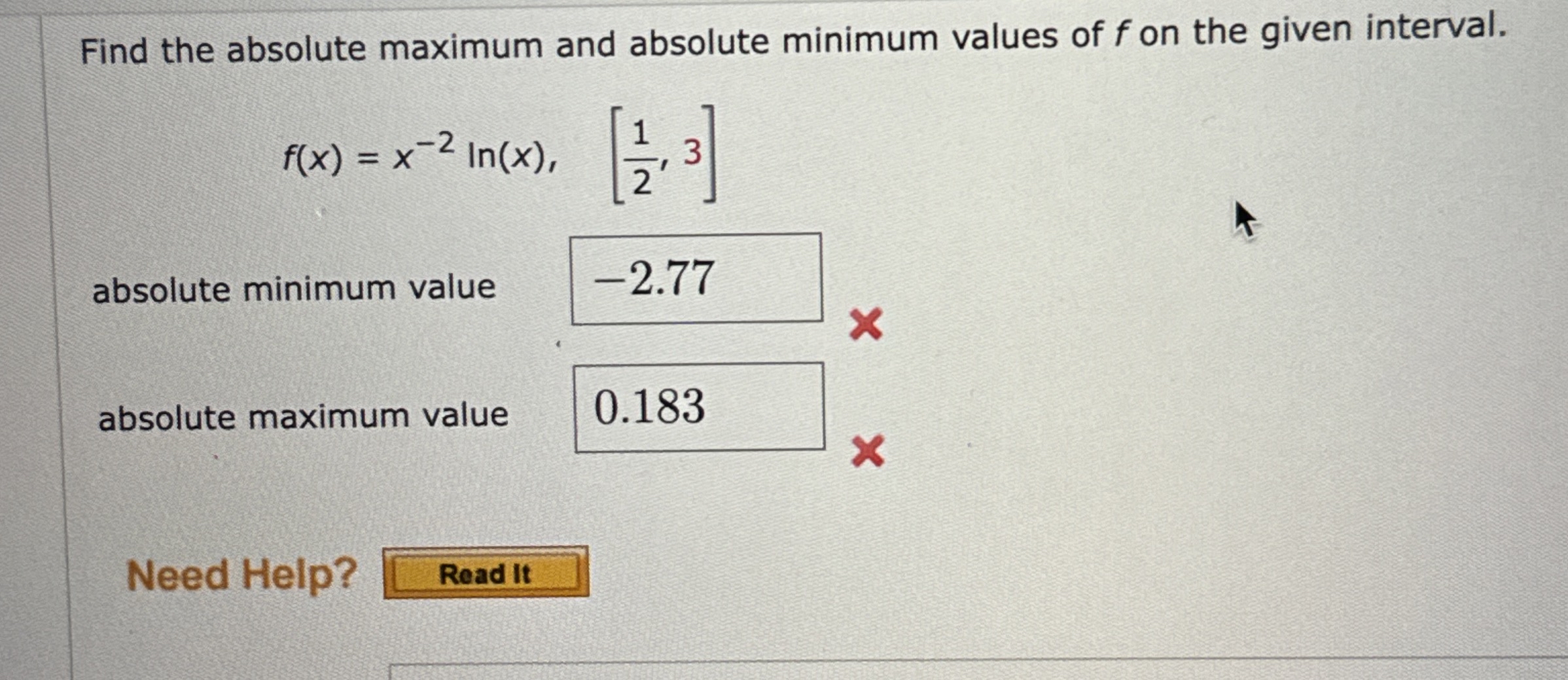 Solved by an EXPERT Find the absolute maximum and absolute minimum values | Chegg.com