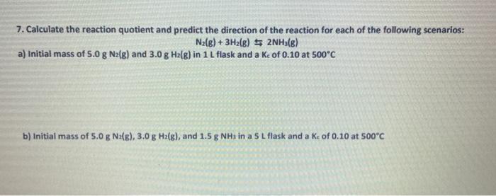 Solved Practice Problem 1: Writing Reaction Quotient | Chegg.com