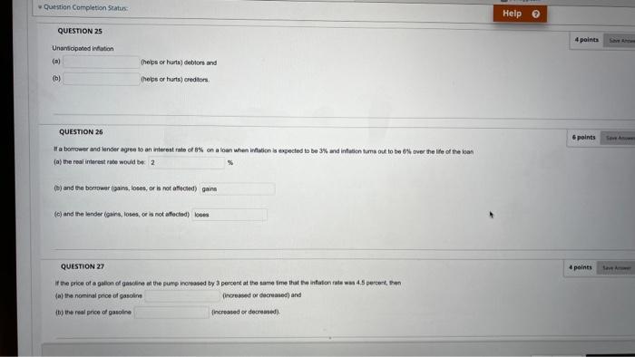Solved Unarsicipoted intation (o) (heps or hurs) deblors and | Chegg.com