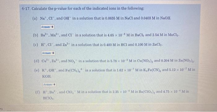 Solved 4-17. Calculate the p-value for each of the indicated | Chegg.com