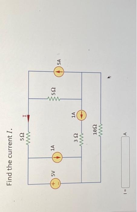 Solved Find the current I. | Chegg.com