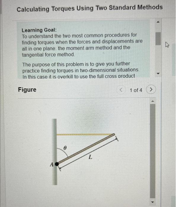 Calculating Torques Using Two Standard Methods | Chegg.com