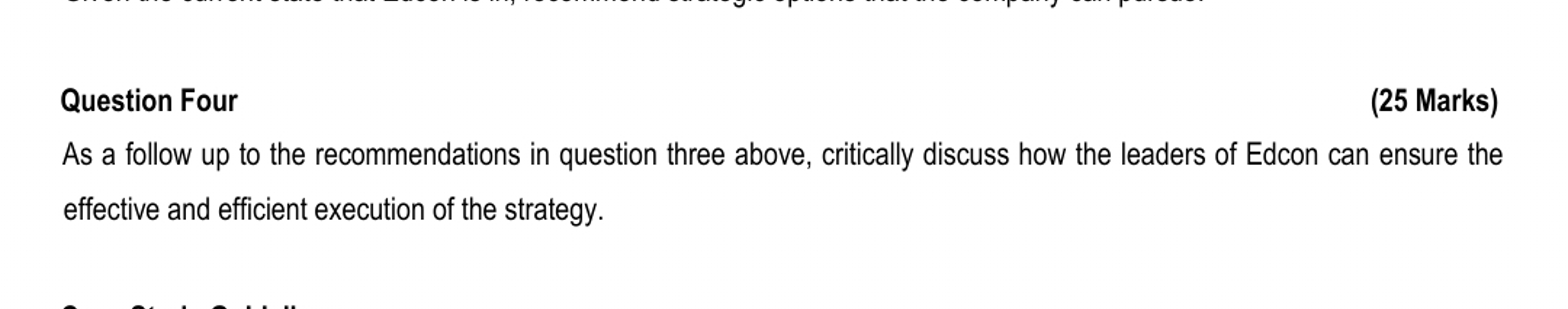 Solved Question ThreeQuestion Four(25 ﻿Marks)As a follow up | Chegg.com