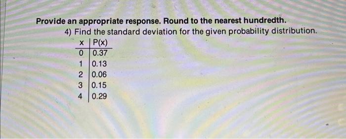 Solved Provide an appropriate response. Round to the nearest | Chegg.com