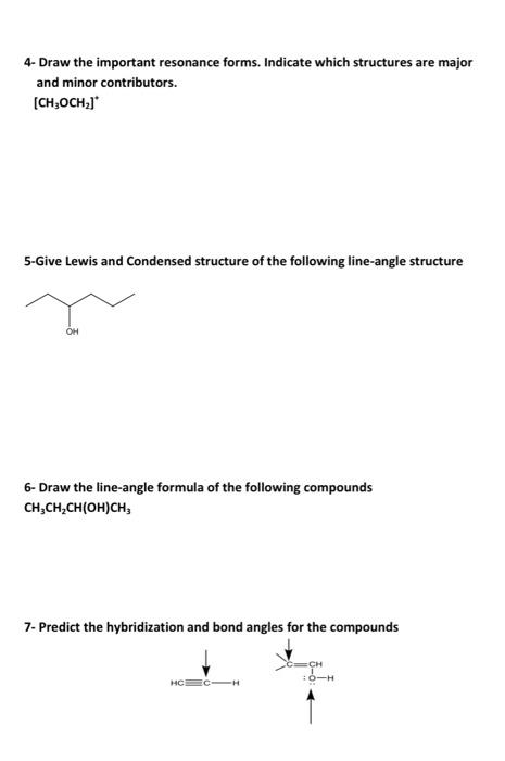 Solved 4- Draw the important resonance forms. Indicate which | Chegg.com