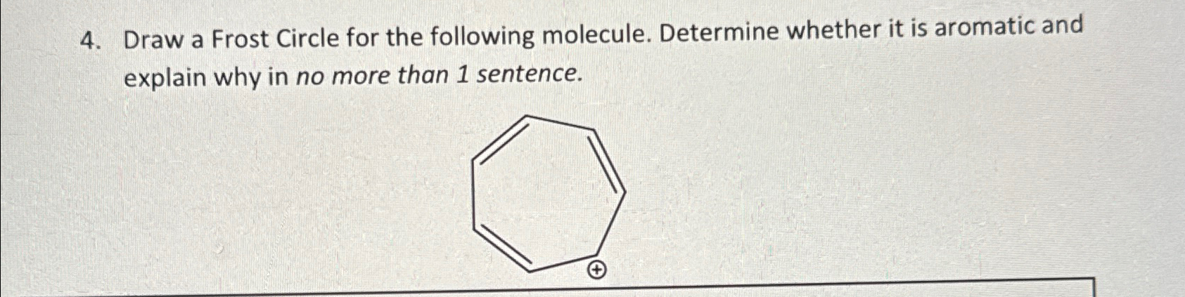 Solved Draw a Frost Circle for the following molecule. | Chegg.com