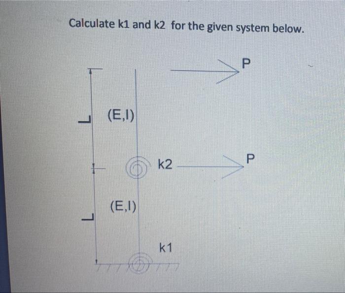 Solved Calculate k1 and k2 for the given system below. P | Chegg.com