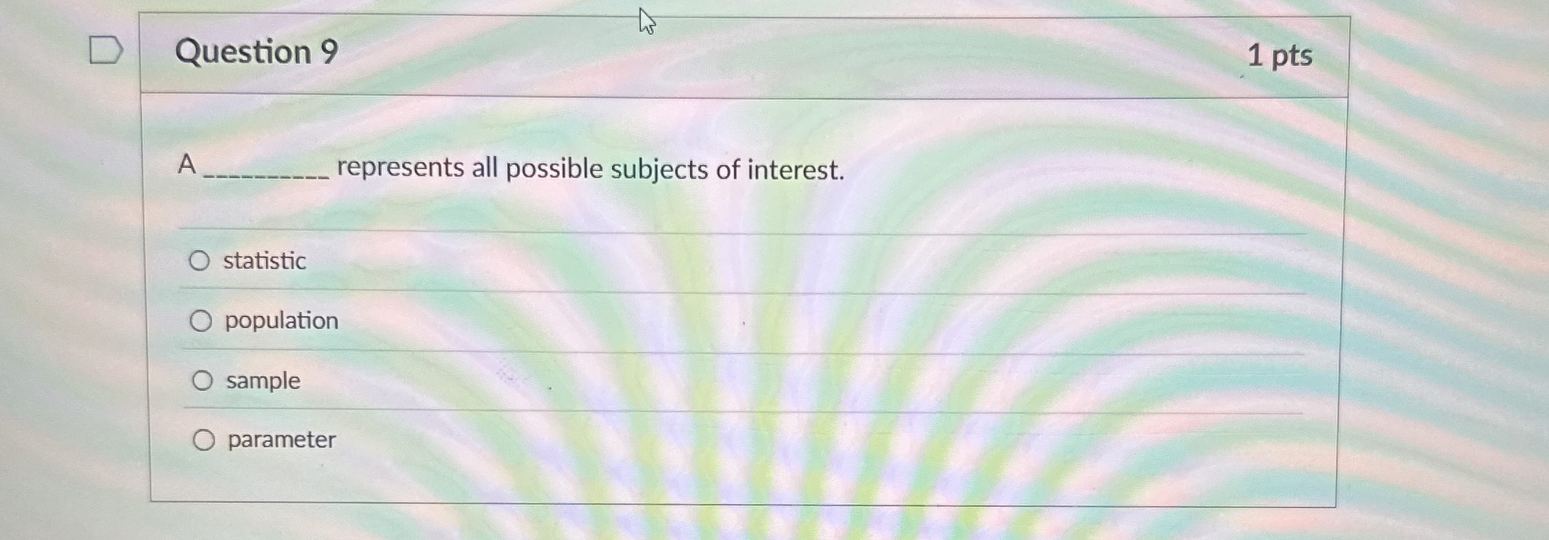 Solved Question 91 ﻿ptsA q, ﻿represents all possible | Chegg.com