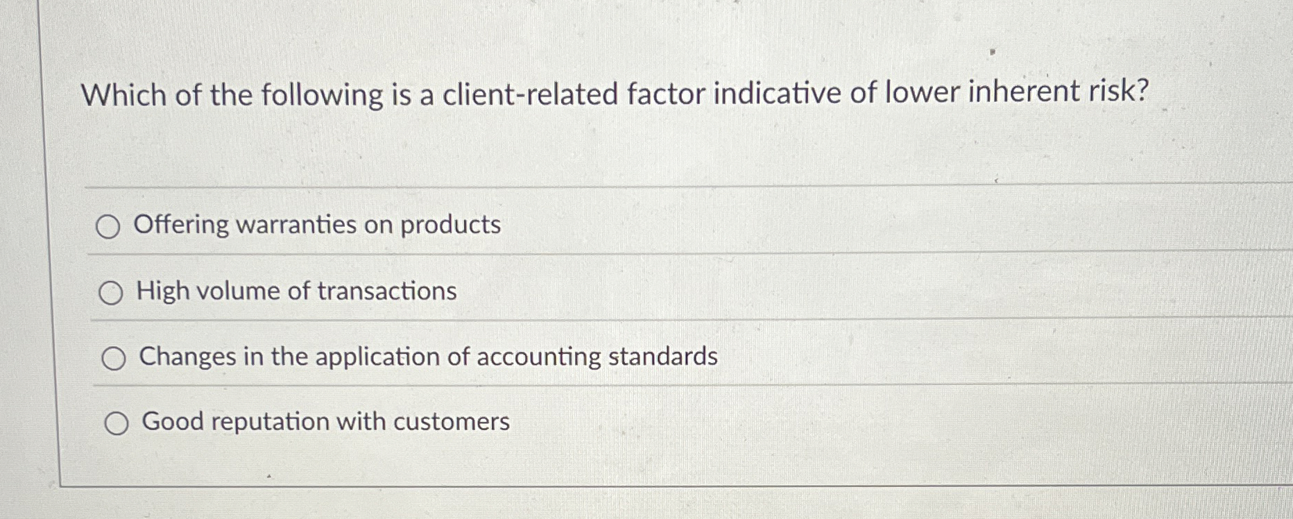 Solved Which of the following is a client-related factor | Chegg.com