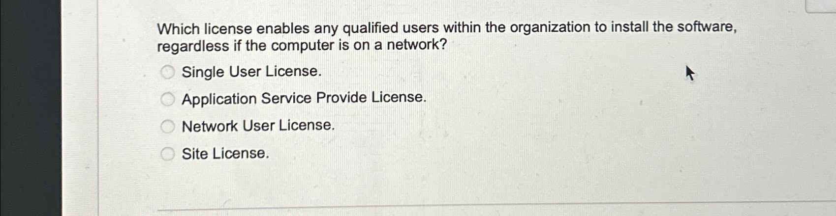Solved Which license enables any qualified users within the | Chegg.com