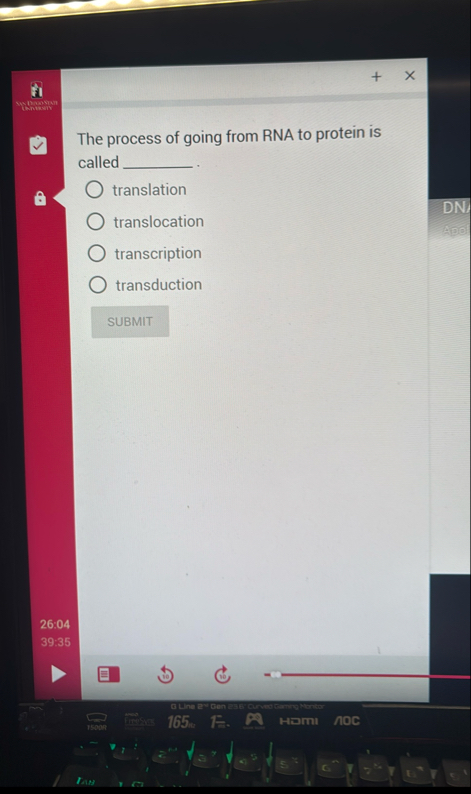 Solved The process of going from RNA to protein is | Chegg.com