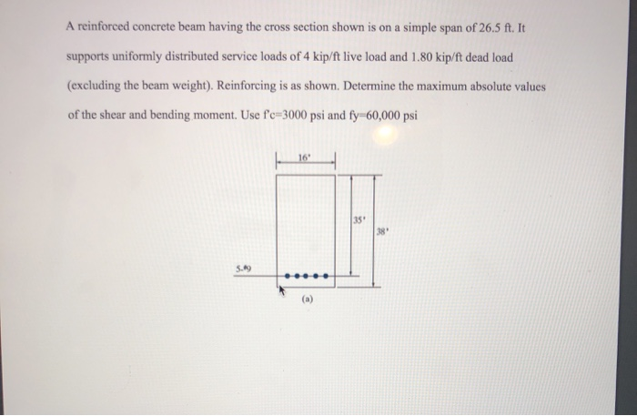 A Reinforced Concrete Beam Having The Cross Section - The Best Picture Of Beam