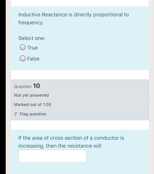 Solved Inductive Reactance is directly proportional to | Chegg.com