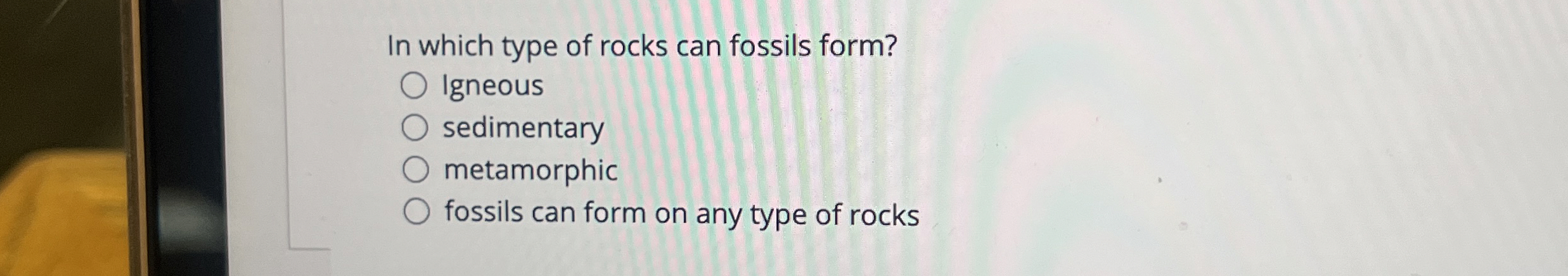 Solved In which type of rocks can fossils | Chegg.com