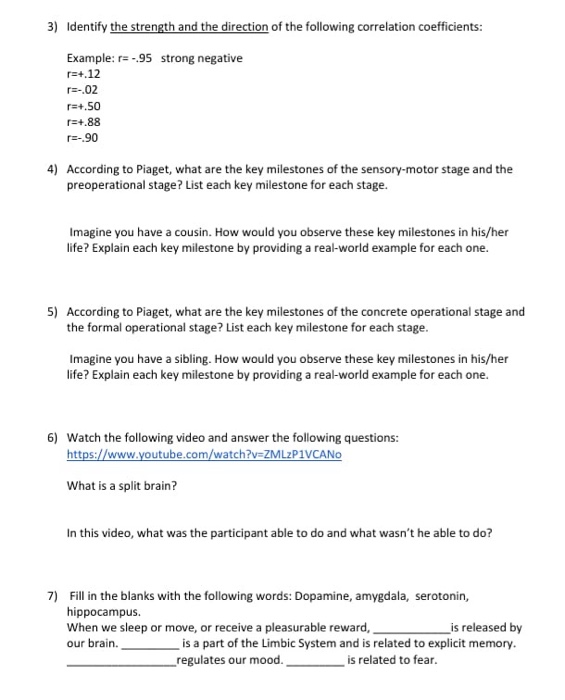 Solved 3) Identify the strength and the direction of the | Chegg.com