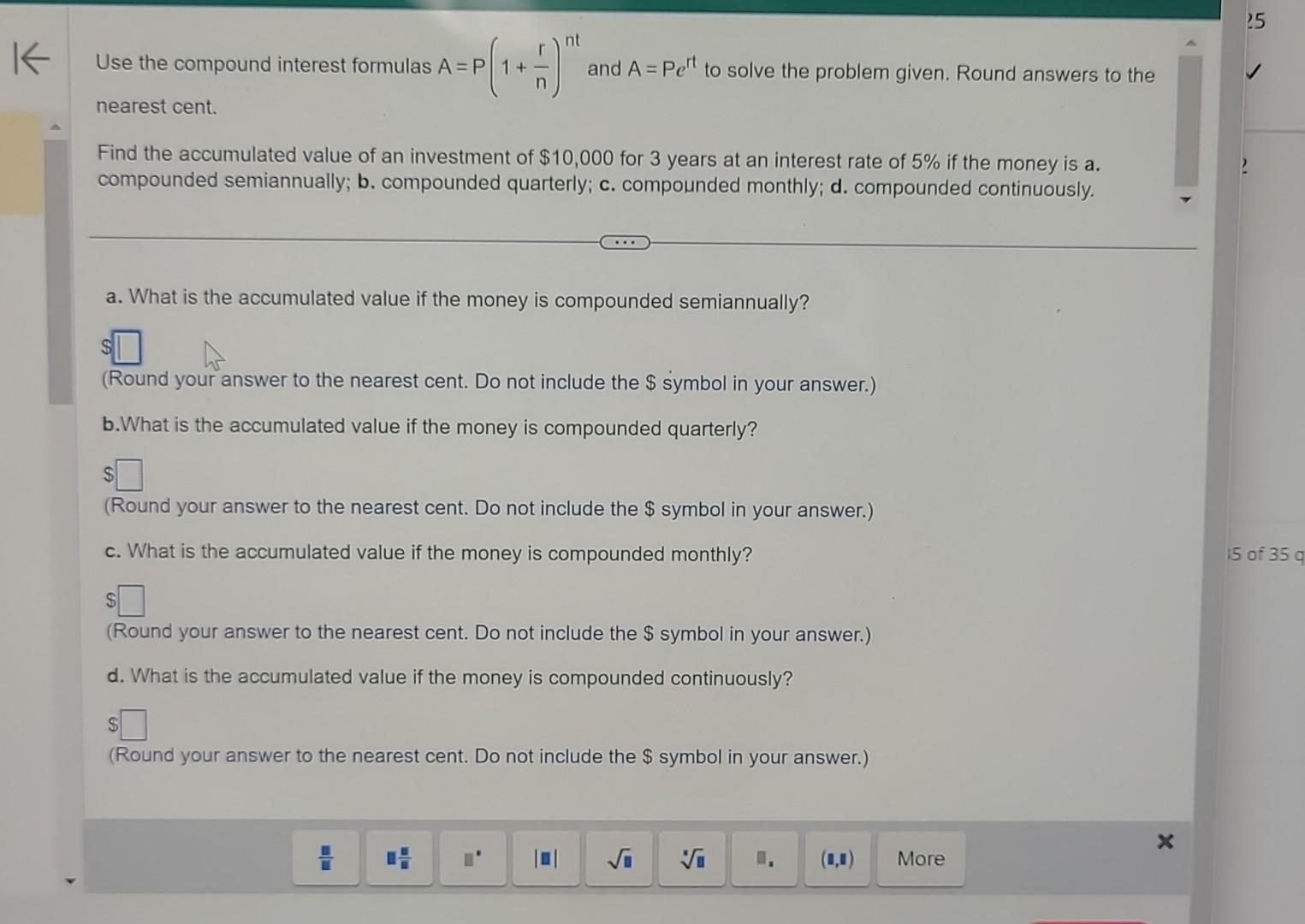 Solved Use the compound interest formulas A=P(1+nr)nt and | Chegg.com