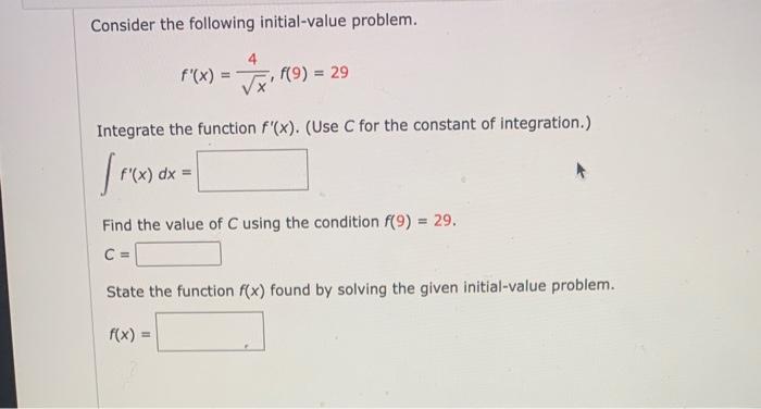 Solved Consider the following initial-value problem. | Chegg.com