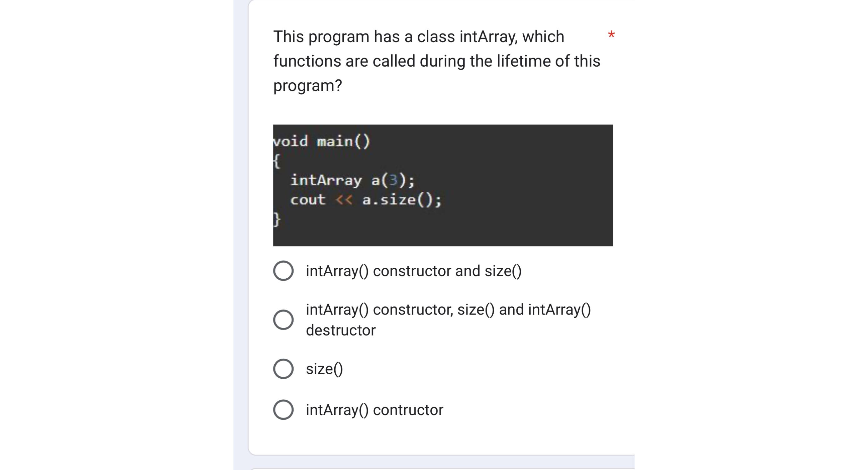 Solved This Program Has A Class Intarray Which Functions
