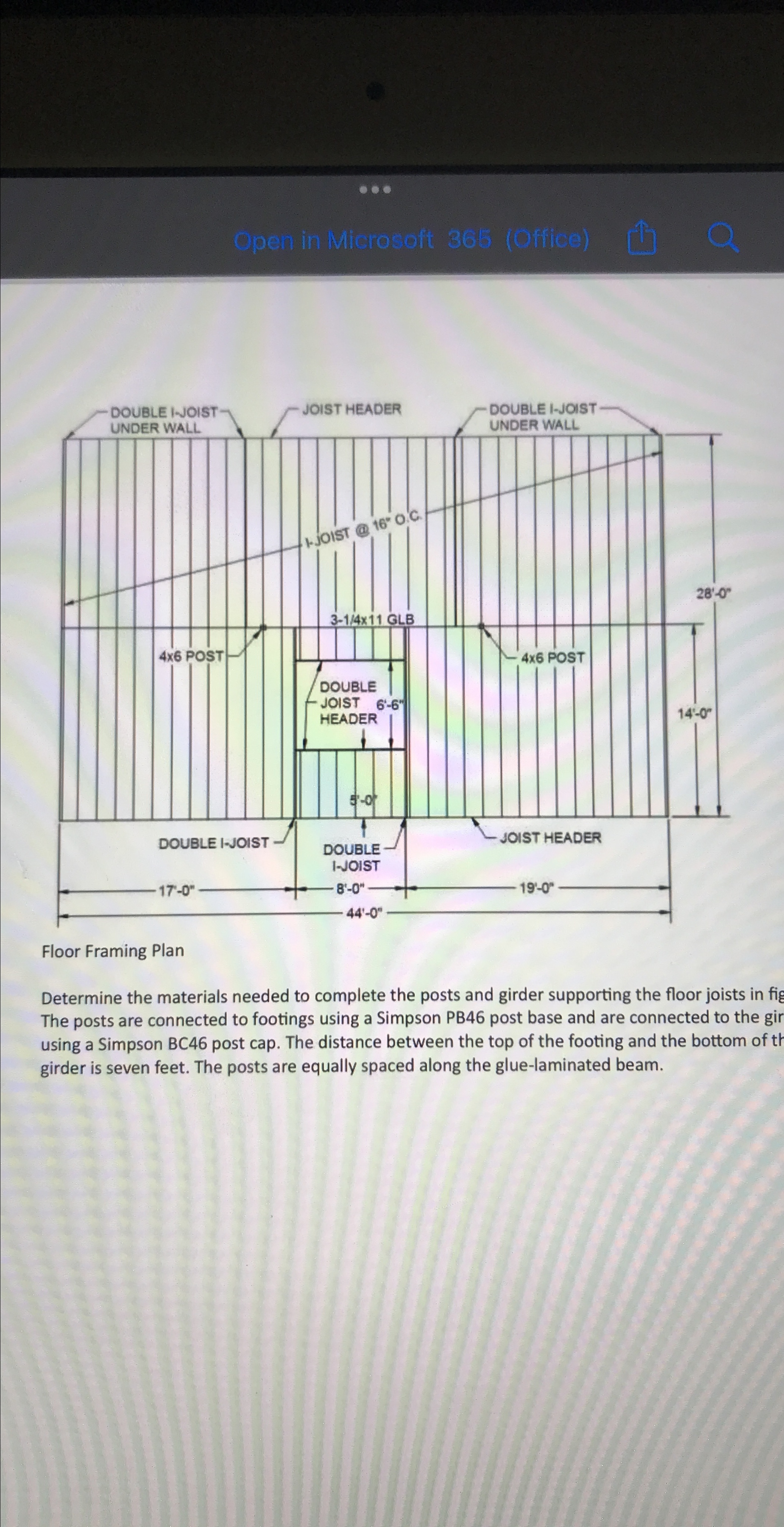 Determine the materials needed to complete the posts | Chegg.com