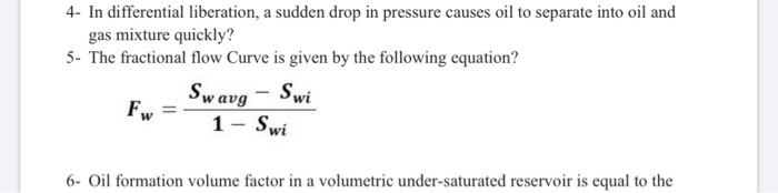 Solved Q1/ True or False 4- In differential liberation, a | Chegg.com