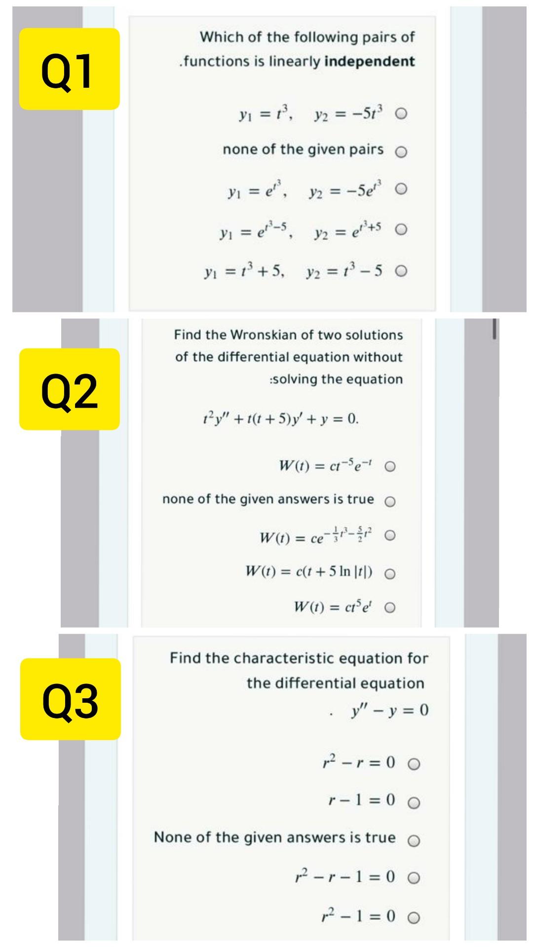 Solved Which of the following pairs of .functions is | Chegg.com