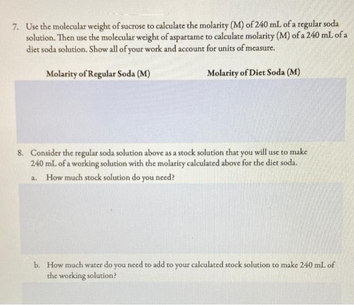 Solved Soda Lab Worksheet 1. What is the purpose and your | Chegg.com