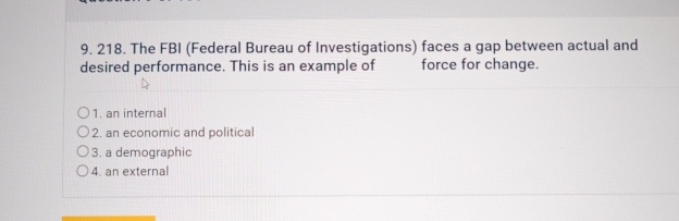 Solved The FBI (Federal Bureau of Investigations) ﻿faces a | Chegg.com