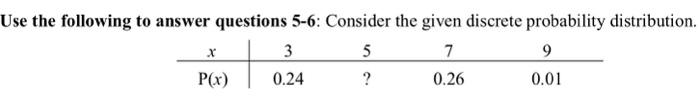 Solved - Find the probability that x exceeds 5.- Find the | Chegg.com