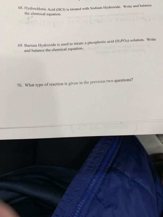 Solved hydrochloric Acid (HCI) is titrated with Sodium | Chegg.com