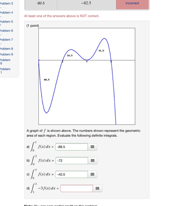 Solved -82.5 -82.5 incorrect Problem 3 Problem 4 At least | Chegg.com
