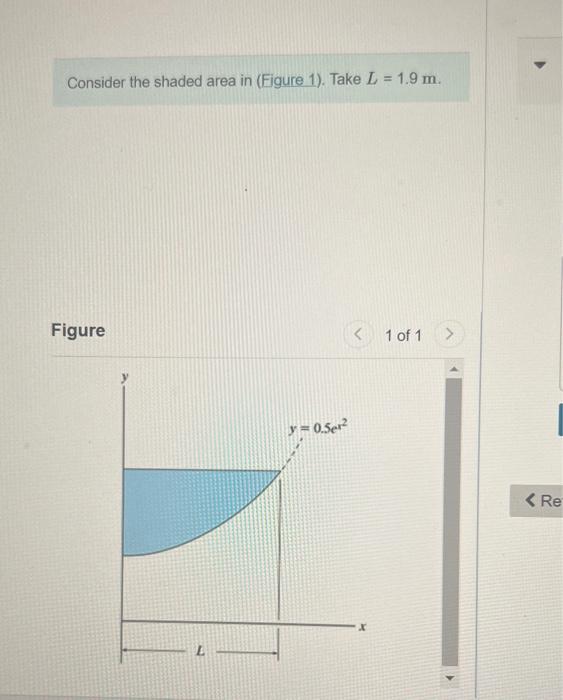 Solved Consider the shaded area in (Figure 1). Take L=1.9 m. | Chegg.com
