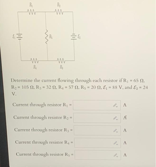 Determine The Current Flowing Through Each Resistor