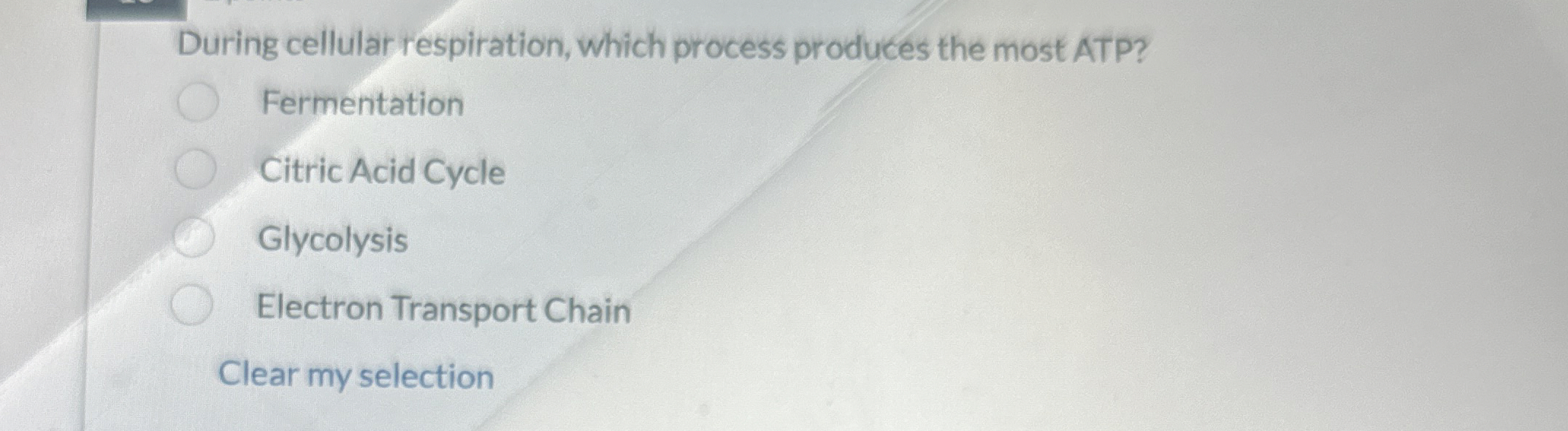Solved During cellular respiration, which process produces | Chegg.com