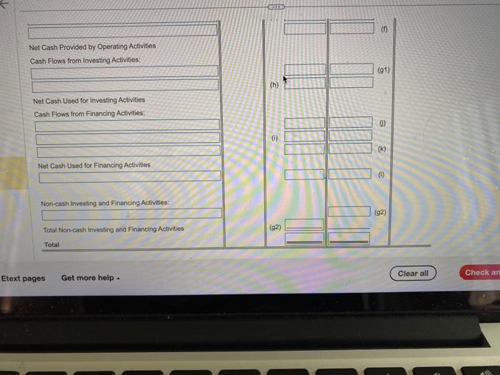 Solved prepare the spreadsheet for the 2024 statement of | Chegg.com