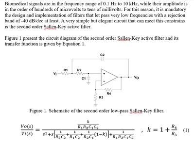 Solved Biomedical signals are in the frequency range of 0.1 | Chegg.com