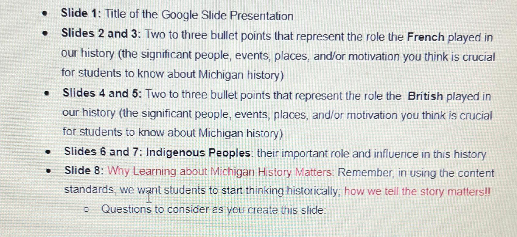 Solved Slide 1: Title of the Google Slide PresentationSlides | Chegg.com