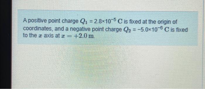Solved A positive point charge Q1=2.8×10−5C is fixed at the | Chegg.com