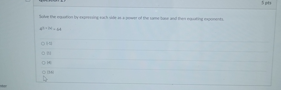 Solved Solve the equation by expressing each side as a power | Chegg.com
