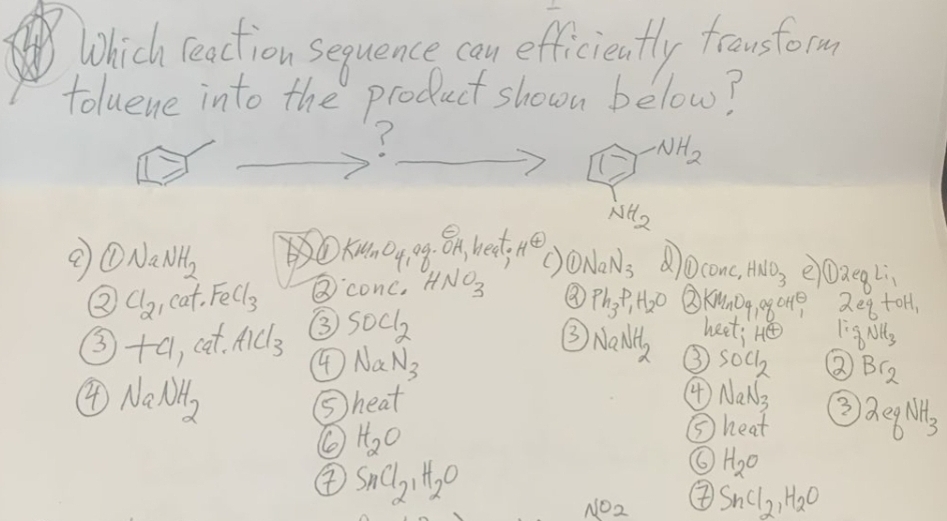 Solved Which reaction sequence can efficiently transform | Chegg.com