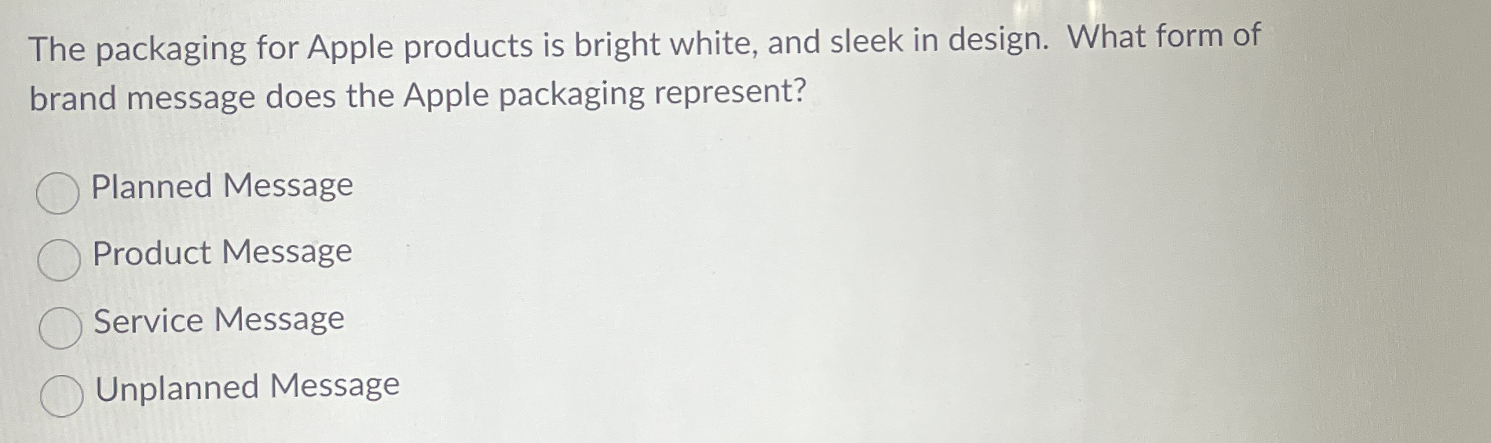 Solved The packaging for Apple products is bright white, and | Chegg.com