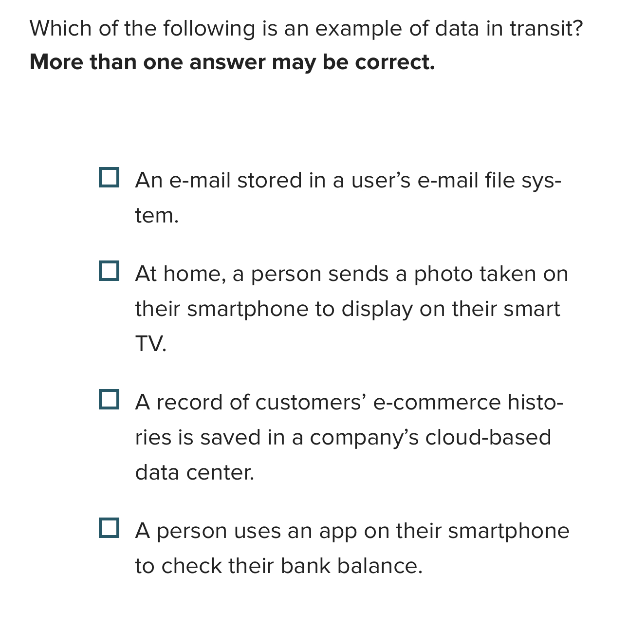 Solved Which of the following is an example of data in | Chegg.com