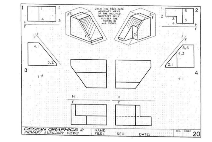 Solved how do i draw partial auxiliary views showing the | Chegg.com
