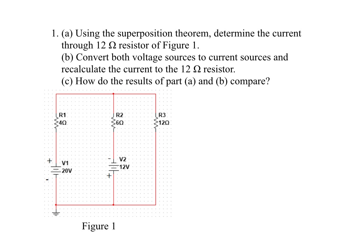 Solved A ﻿using The Superposition Theorem Determine The