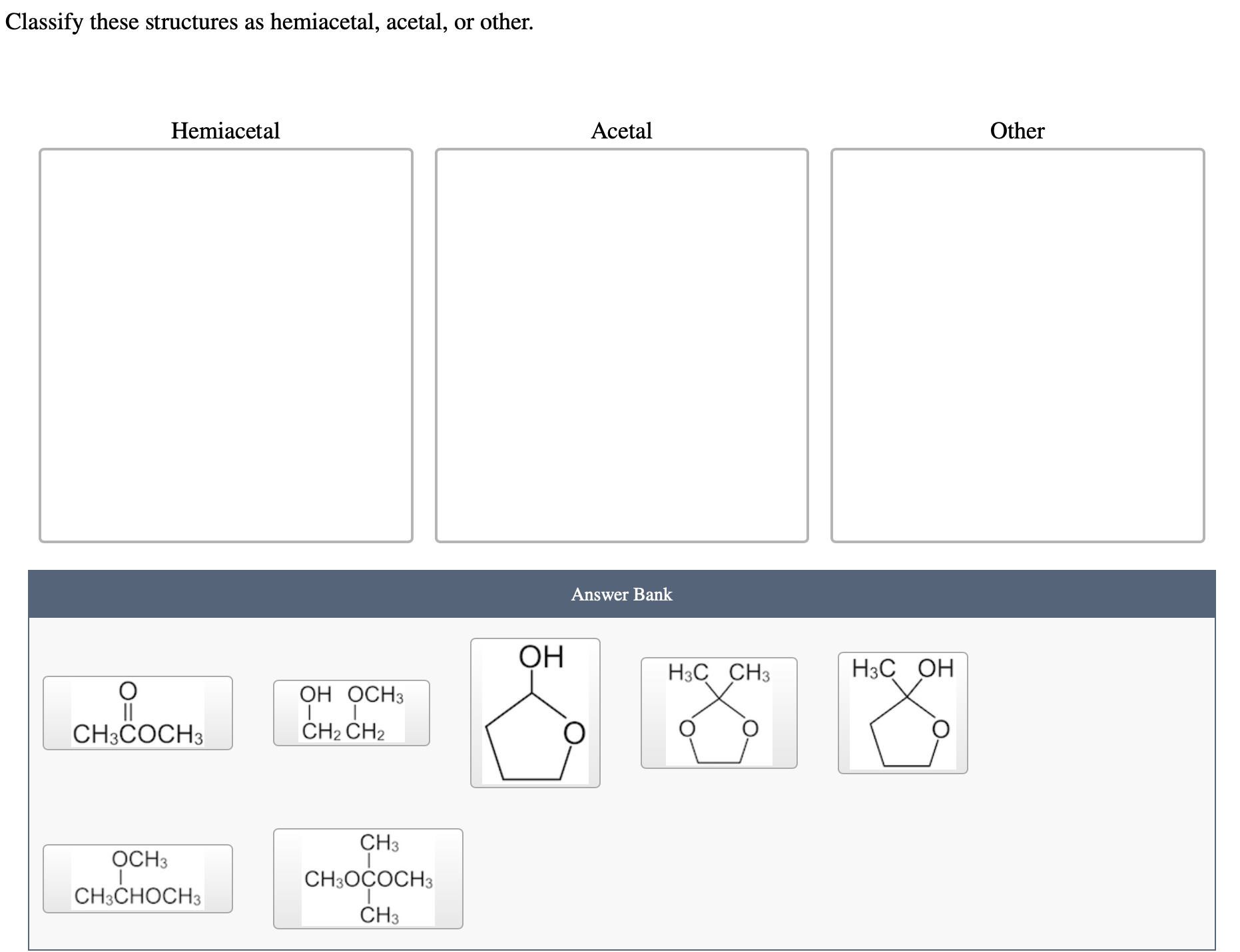 Solved Can you help me classify the following compounds as | Chegg.com