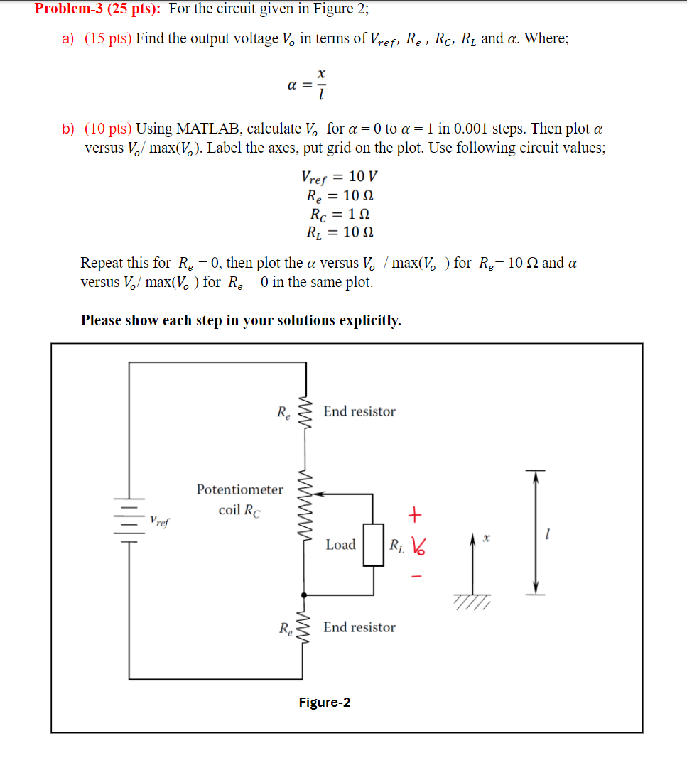 Problem-3 (25 pts): For the circuit given in Figure | Chegg.com Problem-3 (25 pts): For the circuit given in Figure | Chegg.com