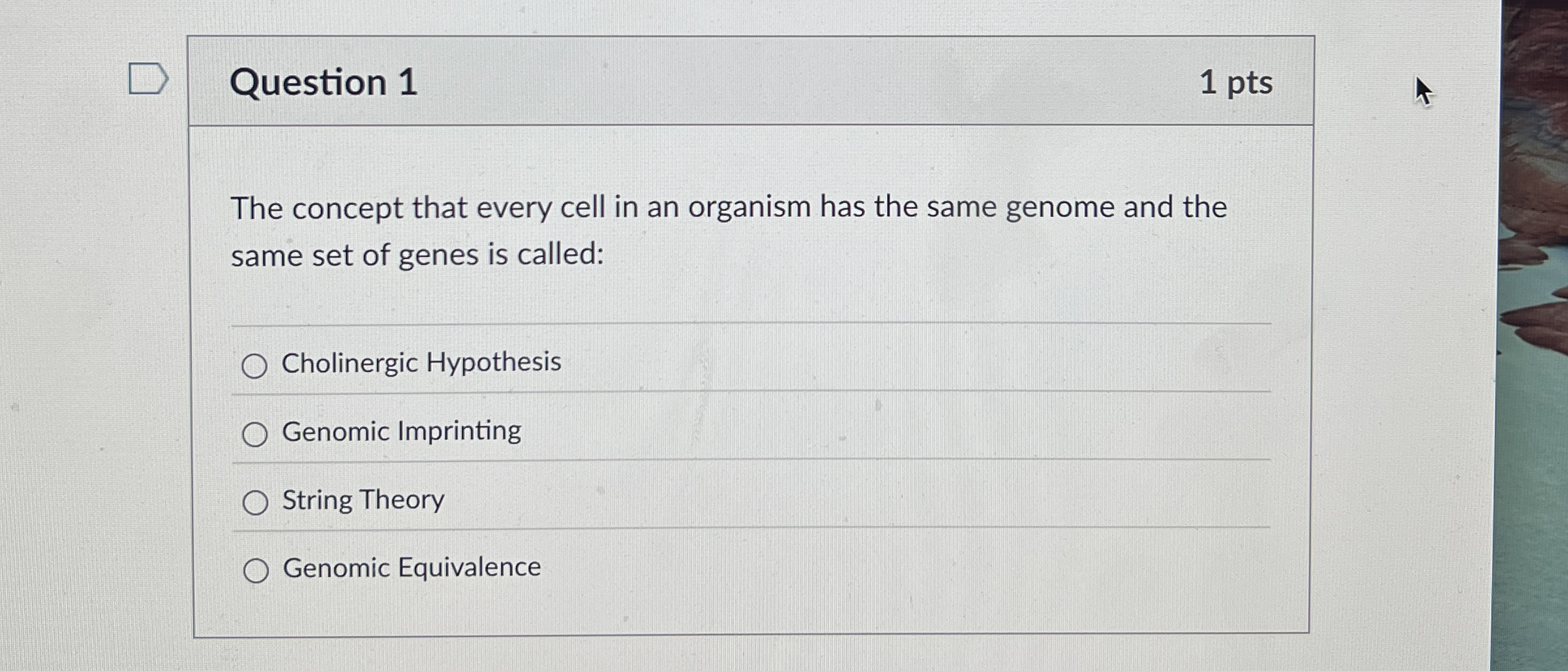 Solved Question 11 ﻿ptsThe concept that every cell in an | Chegg.com